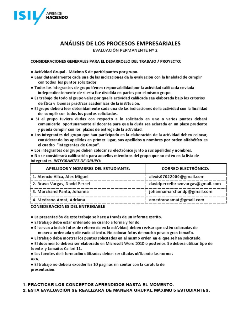 Análisis de Procesos Empresariales | PDF