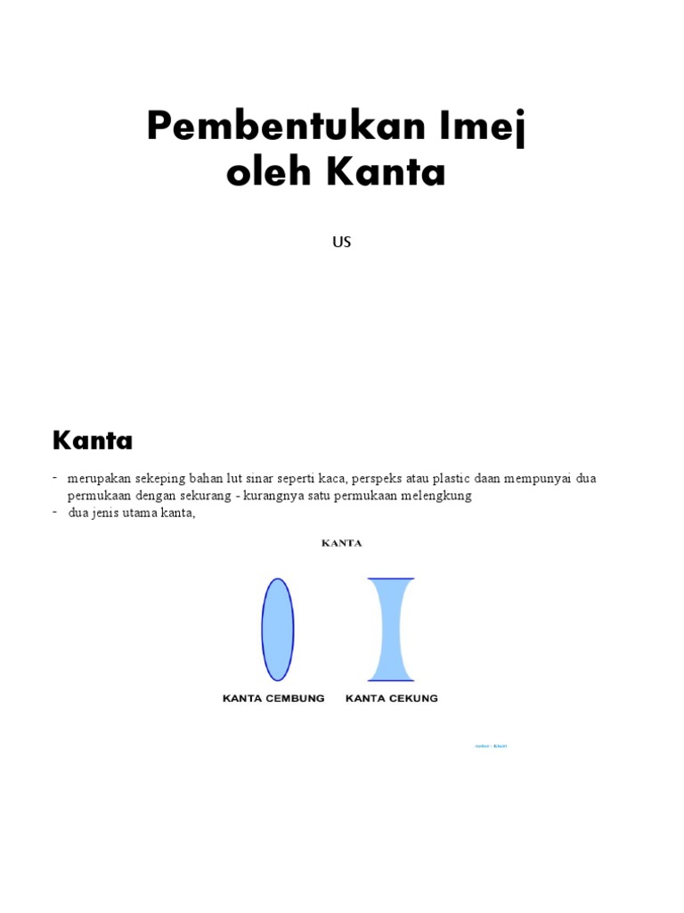 Pembentukan Imej oleh Kanta Cekung | PDF