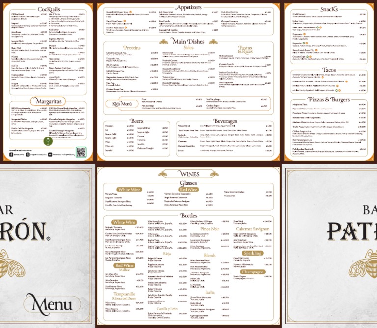 Bar Patron - Menu 16.06.23 (EN) | PDF