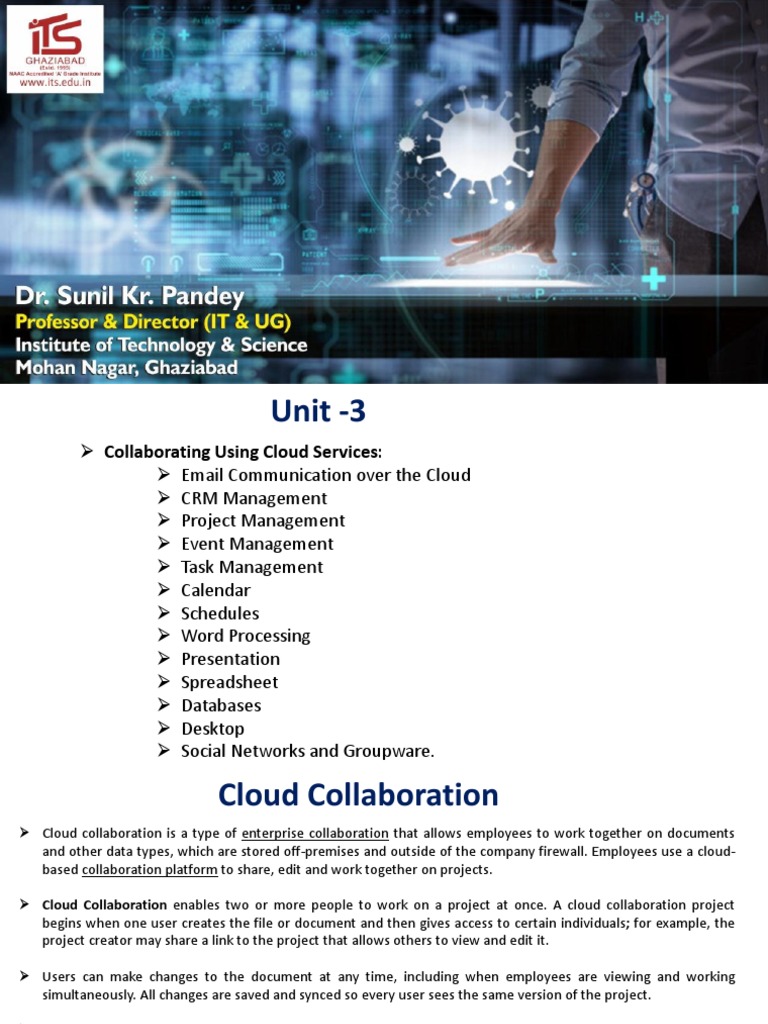 Cloud Computing DR Sunil - KR Pandey Unit 3 | PDF | Cloud Computing | Software As A Service