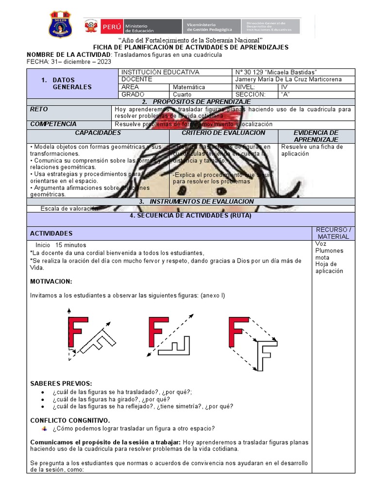 Planificador 31 05 M Traslado de Figuras | PDF | Matemáticas