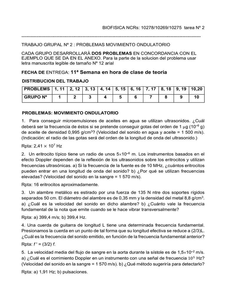 +TAREA+N%C2%BA2+2023+10+BIOFISICA+ | PDF | Sonido | Olas