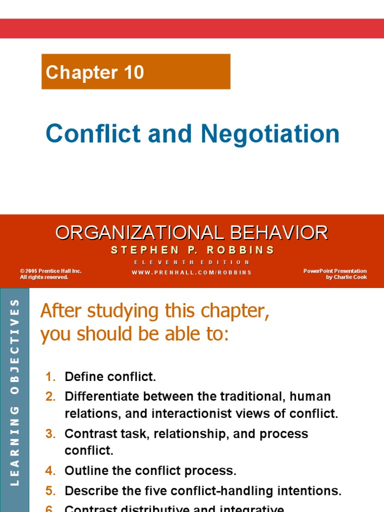 CH - 07 Conflict and Negotiation | PDF | Negotiation | Bargaining