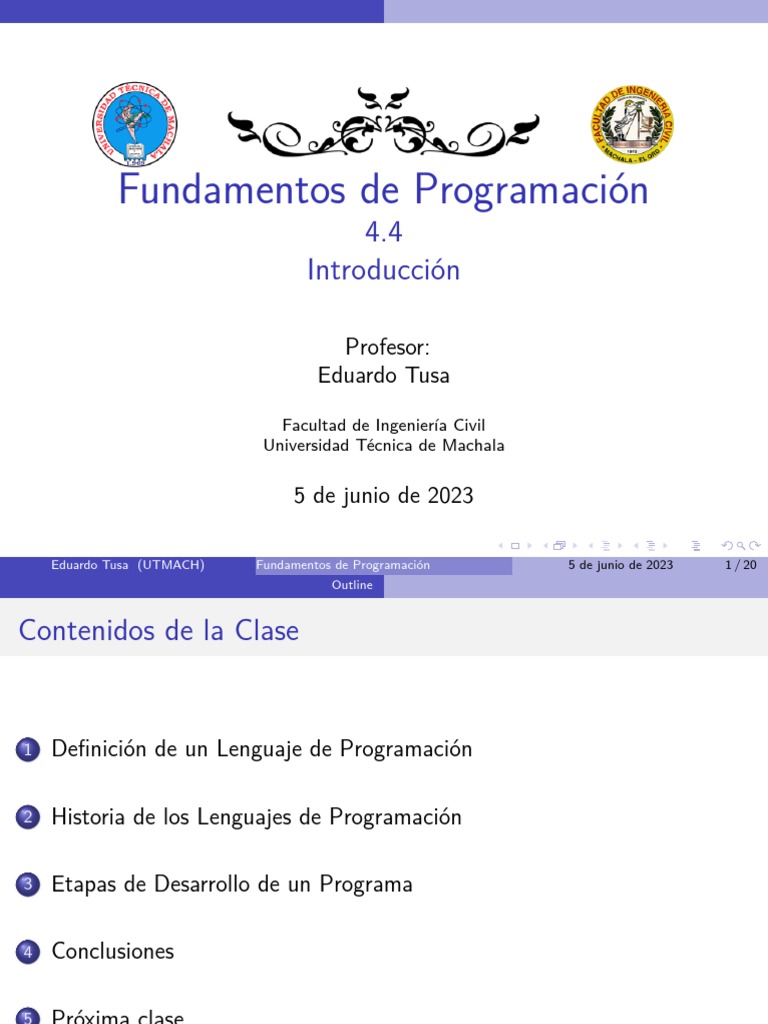 Clase1 Lenguajes de Programación | PDF