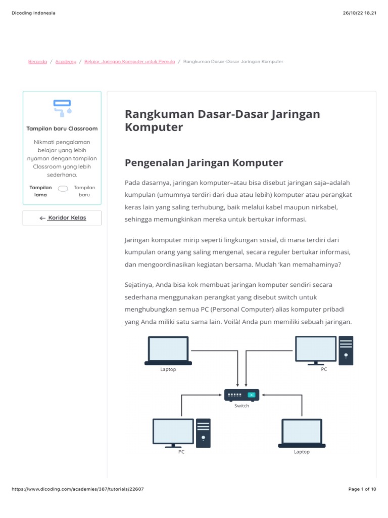 Rangkuman Jaringan Komputer - Dicoding Indonesia | PDF