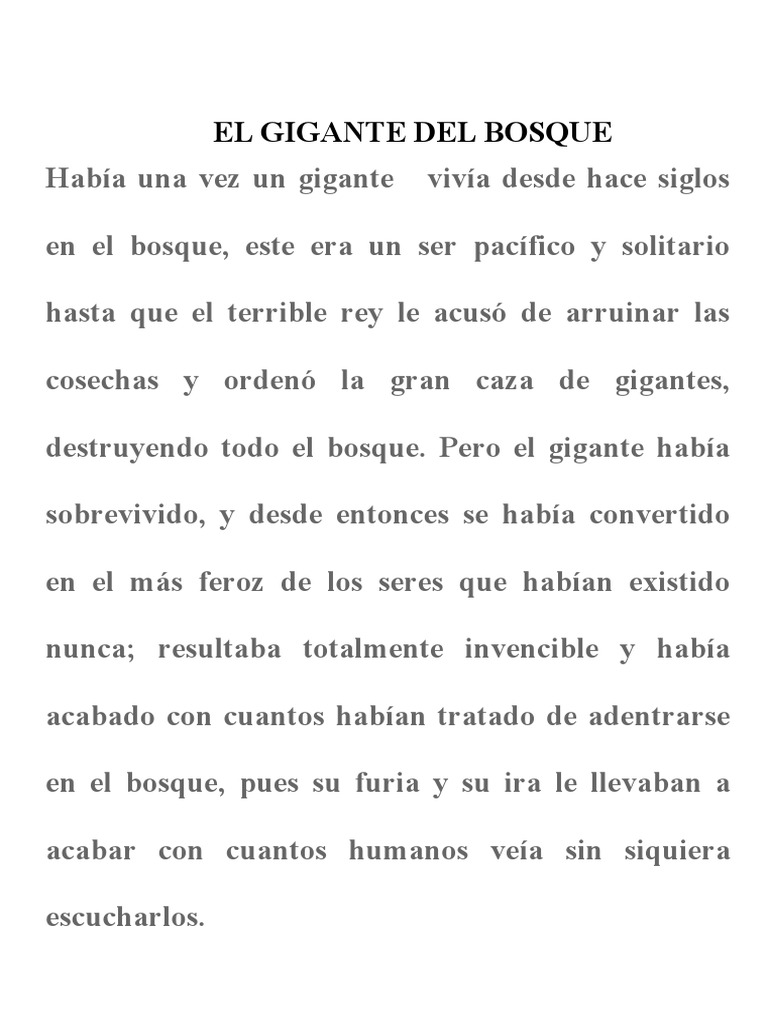 Cuento Del Ogro | PDF