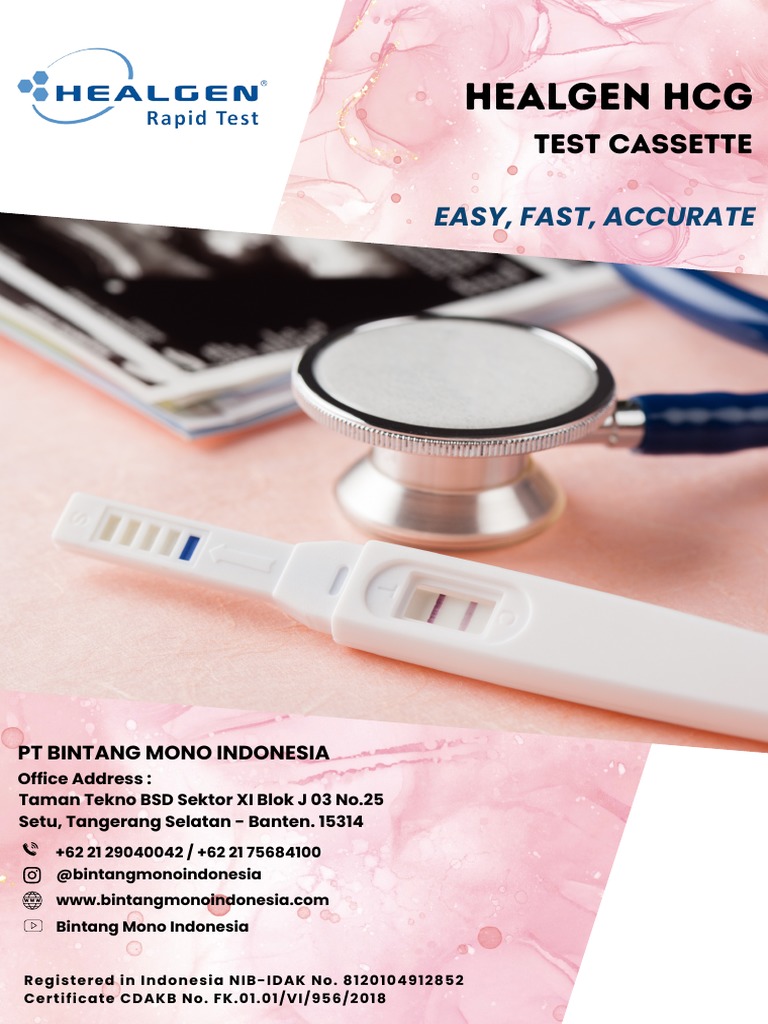Brosur Healgen HCG Test Cassette | PDF | Human Chorionic Gonadotropin ...
