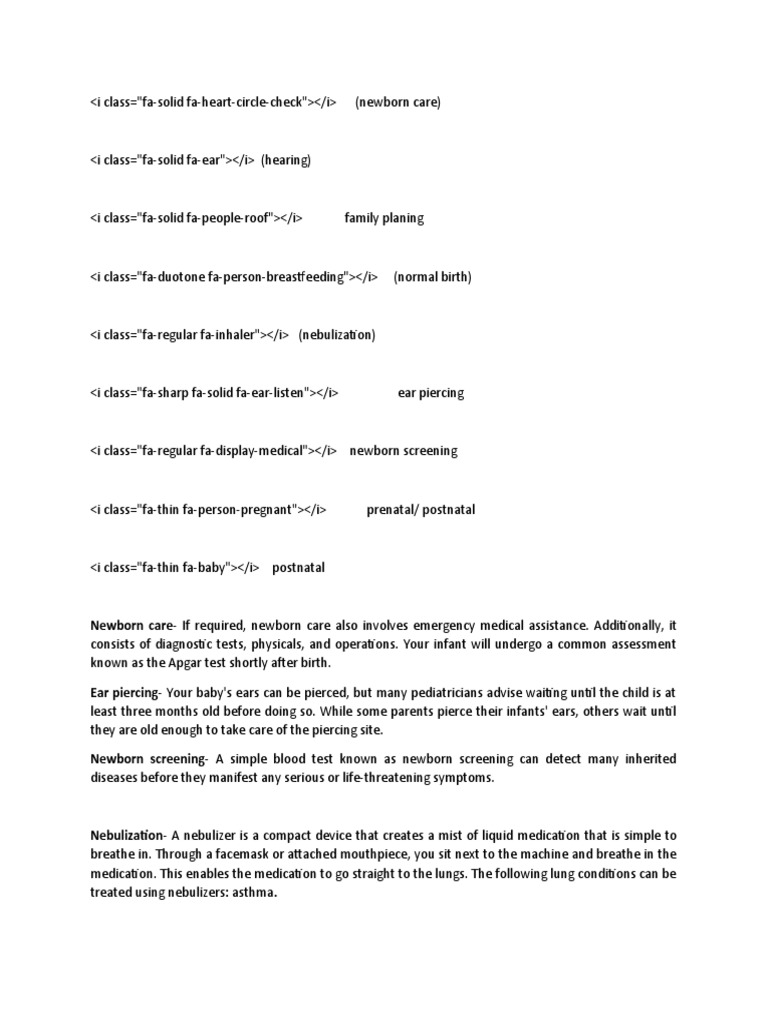 Code Icon | PDF | Childbirth | Postpartum Period