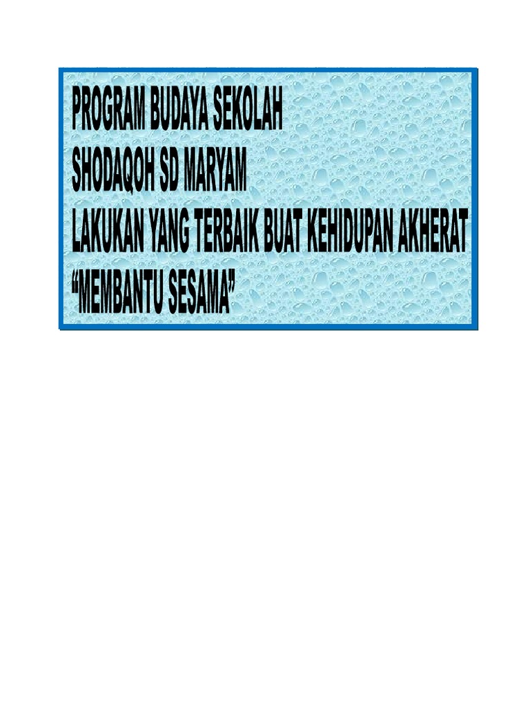 Program Budaya Sekolah | PDF