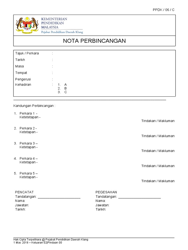 06 Laporan - C - Nota Perbincangan | PDF