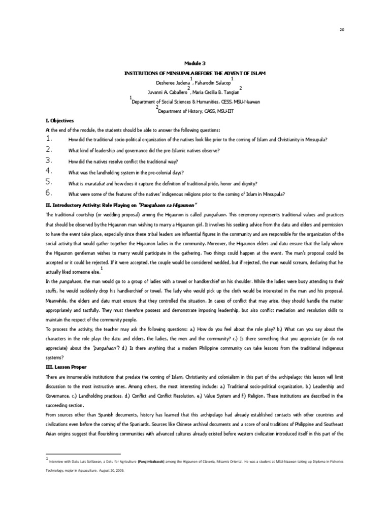 Resource 1 Pre Colonial Institutions | PDF | Philippines