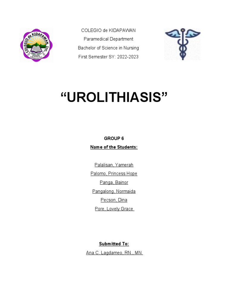 Urolithiasis - Final Case Study | PDF | Clinical Medicine | Medical Specialties