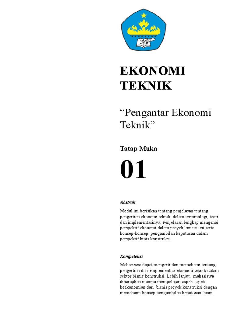 TM 01 Pengantar Ekonomi Teknik | PDF | Seni | Komputer