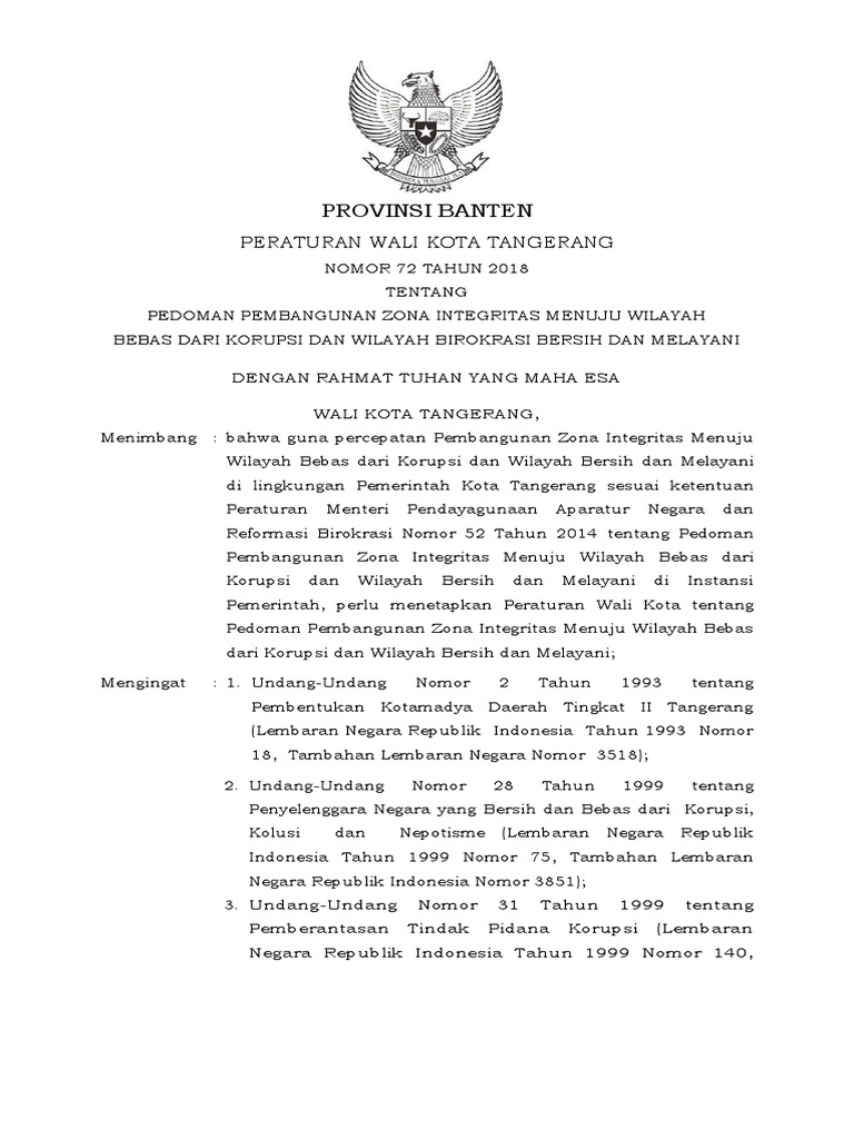 Perwal No.72 Tahun 2018 | PDF | Bisnis | Pengelolaan Keuangan & Uang