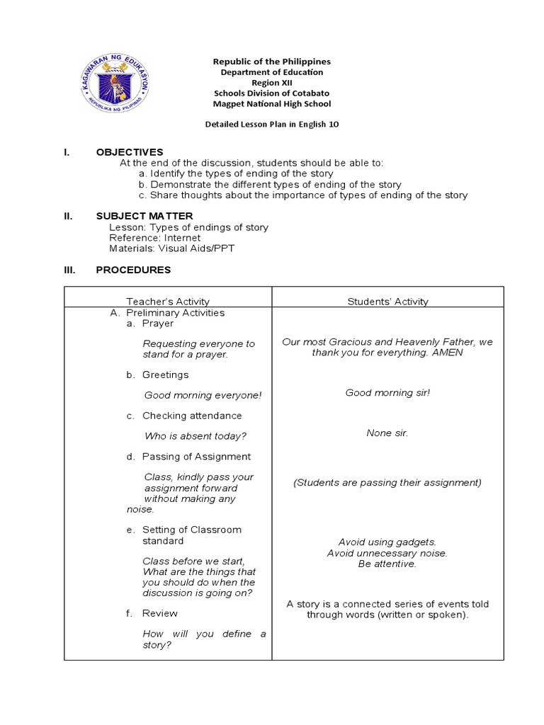 Detailed Lesson Plan Final | PDF