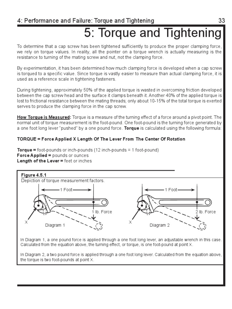 Torque and Clamp Force Guide | PDF | Screw | Torque