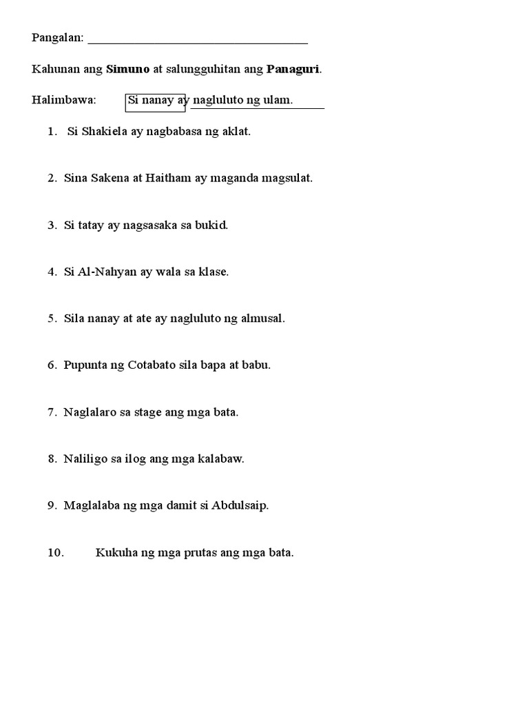 Simuno at Panaguri | PDF