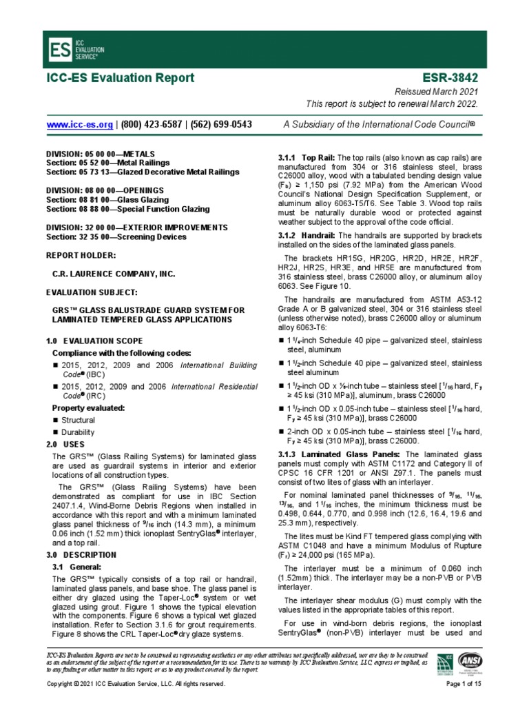 Esr 3842 | PDF | Screw | Strength Of Materials