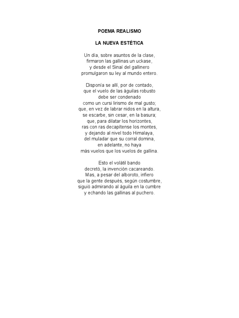 Poema Realismo | PDF | Realismo literario | Barroco
