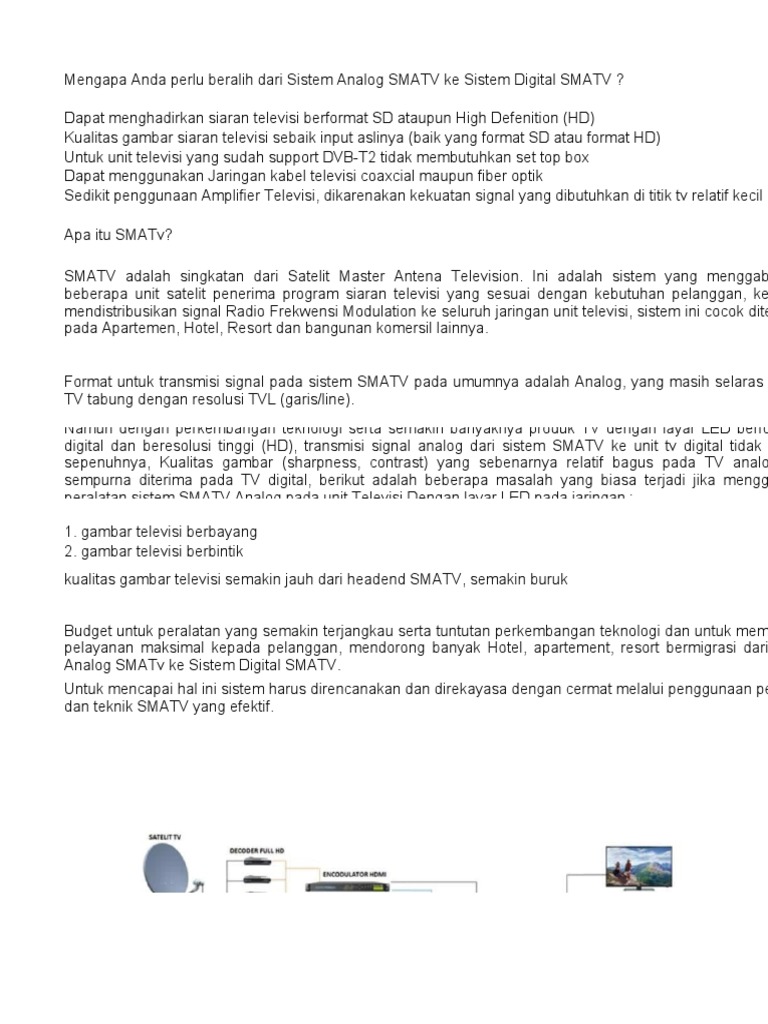 Penawaran Jasa Dan Barang SMATV Terbaru | PDF | Griya & Taman | Teknologi & Rekayasa