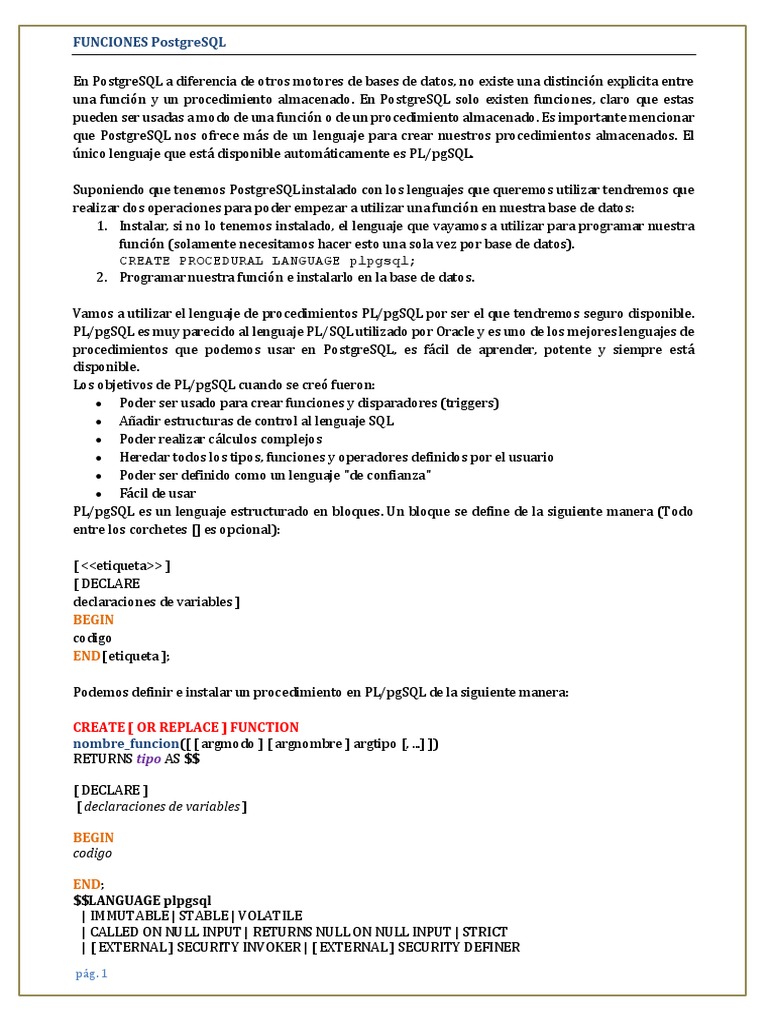 Postgre SQL | PDF | Recuperación de información | Programación de computadoras