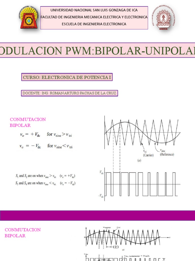 Modulación PWM: Bipolar y Unipolar | PDF
