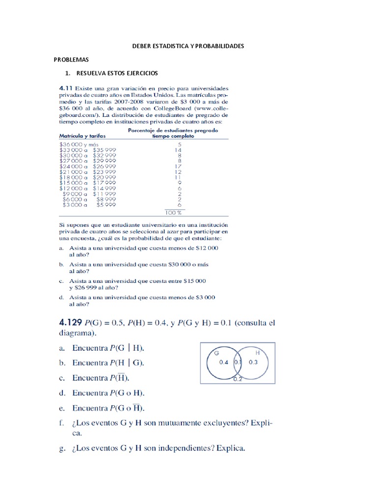 Deber 2 U1 Reglas de Probabilidad | PDF