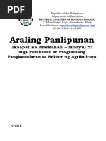 Araling Panlipunan 9 - Quarter2 - Modyul 1 | PDF