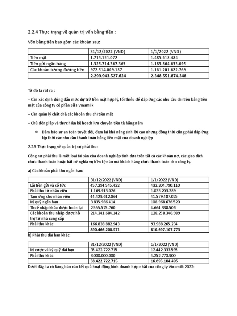 TH C TR NG Vinamilk | PDF