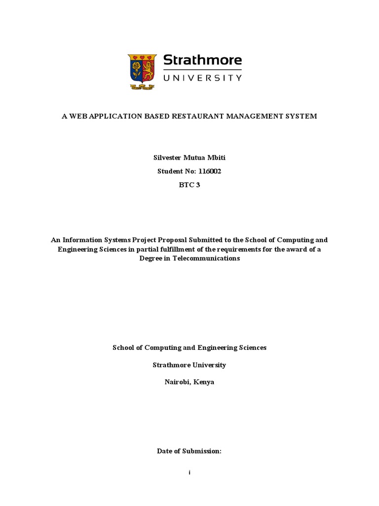 A Web Application Based Restaurant Management System | PDF | Point Of ...