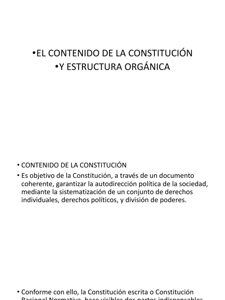 Estructura y Contenido de la Constitución Peruana | PDF | Constitución ...