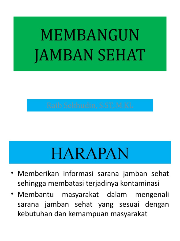 Panduan Membangun Jamban Sehat | PDF