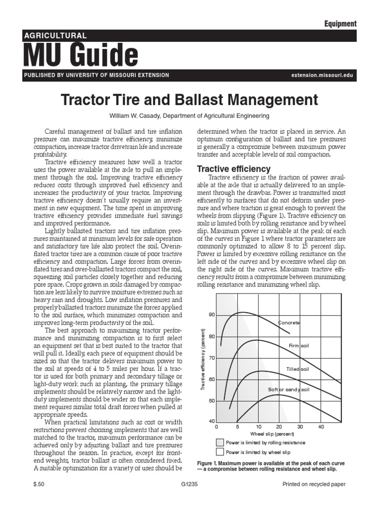 Tractor Tire and Ballast Management | PDF | Tire | Tractor