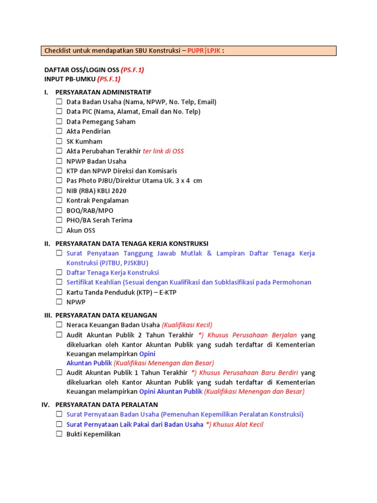 Syarat Sbu 2022 | PDF | Pengelolaan Keuangan & Uang