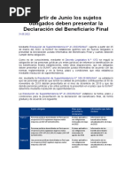 Declaración Del Beneficiario Final - ORIENTACION | PDF