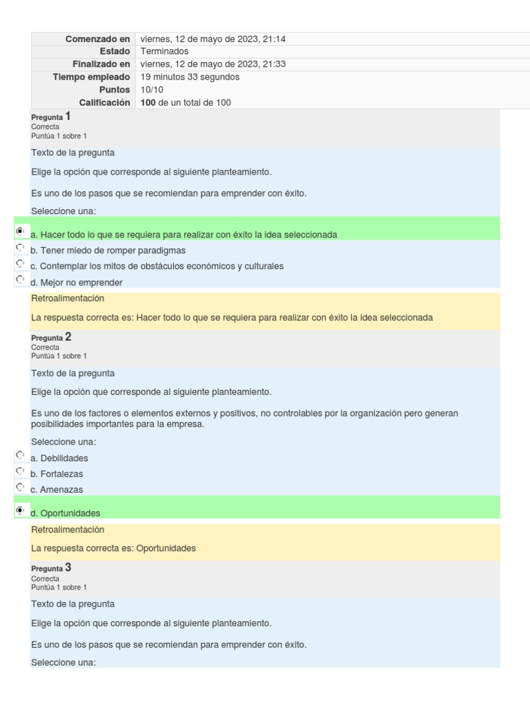 EA2. PERIFIL DEL EMPRENDEDOR | PDF | Iniciativa empresarial | Análisis FODA