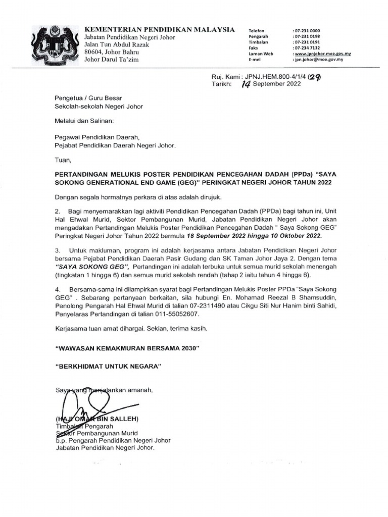 PERTANDINGAN_MELUKIS_POSTER_PENDIDIKAN_PENCEGAHAN_DADAH_PPDa_SAYA | PDF