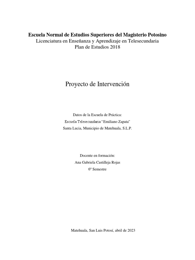 Proyecto PID G.Castilleja | PDF