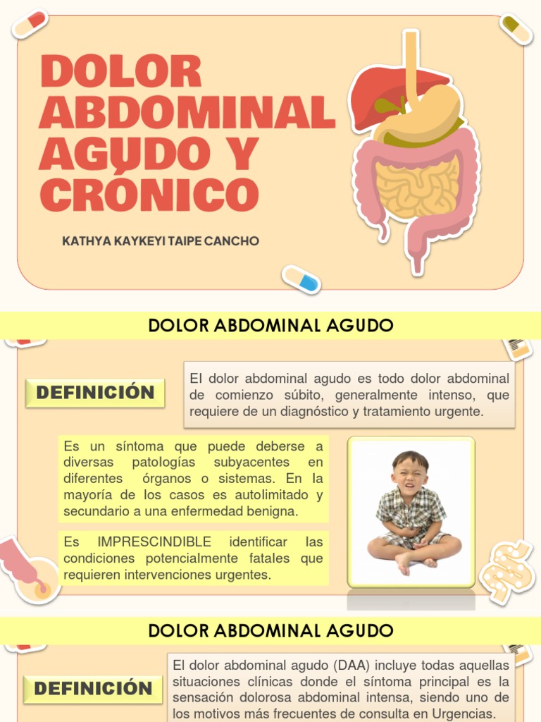 Dolor Abdominal: Agudo y Crónico | PDF | Amamantamiento | Abdomen