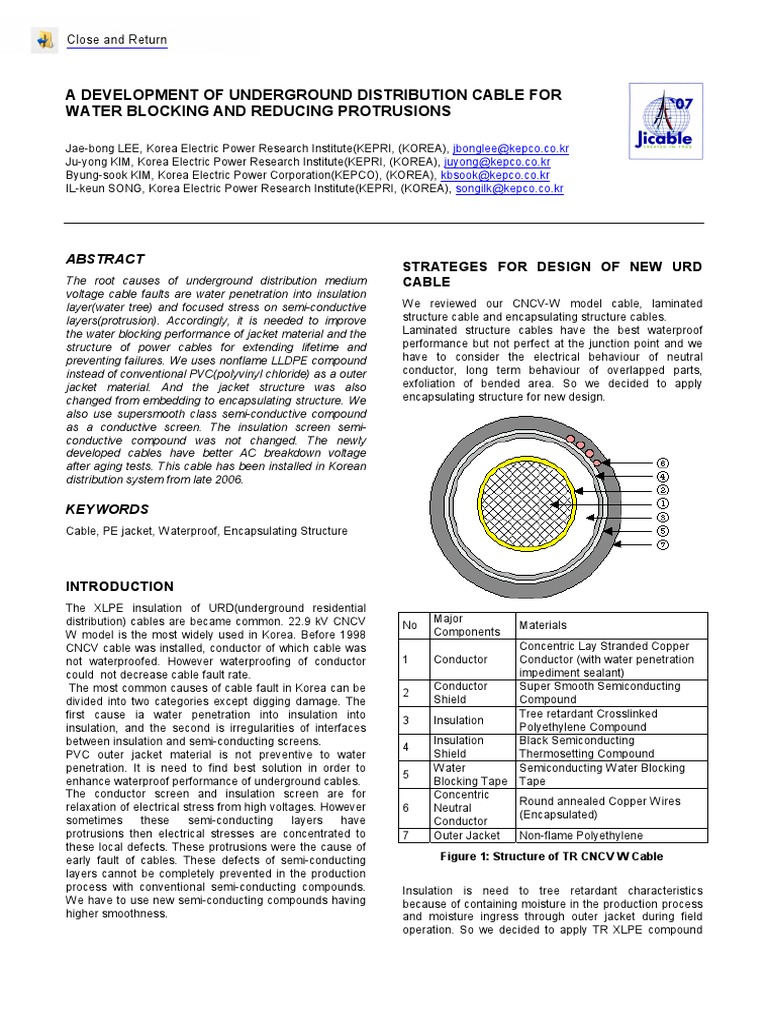 Development For Water Blocking | Download Free PDF | Insulator ...