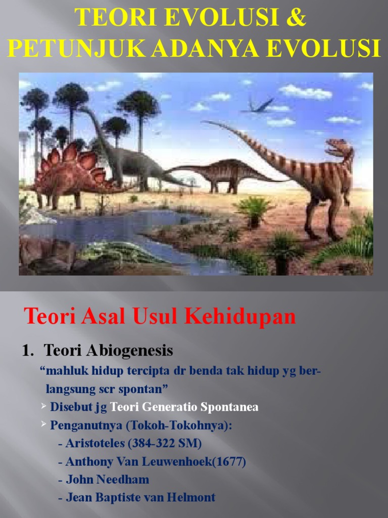 Teori Evolusi & Petunjuk Adanya Evolusi | PDF | Ilmu Sosial | Kesehatan ...