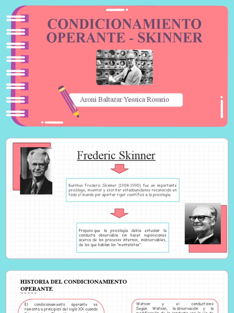 Skinner Condicionamiento Operante. | PDF | Comportamiento | Aprendizaje
