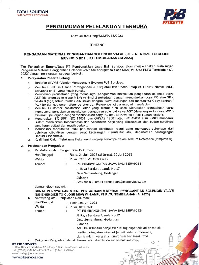 893 Peng Pltu-tembilahan | PDF