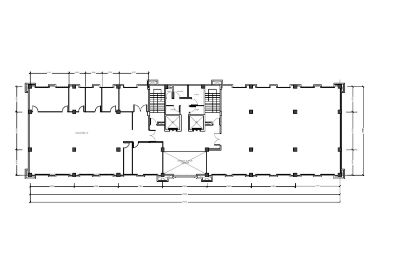 Ruang UP Kantor Pusat JRC LT 1-Denah Eksisting-Model | PDF