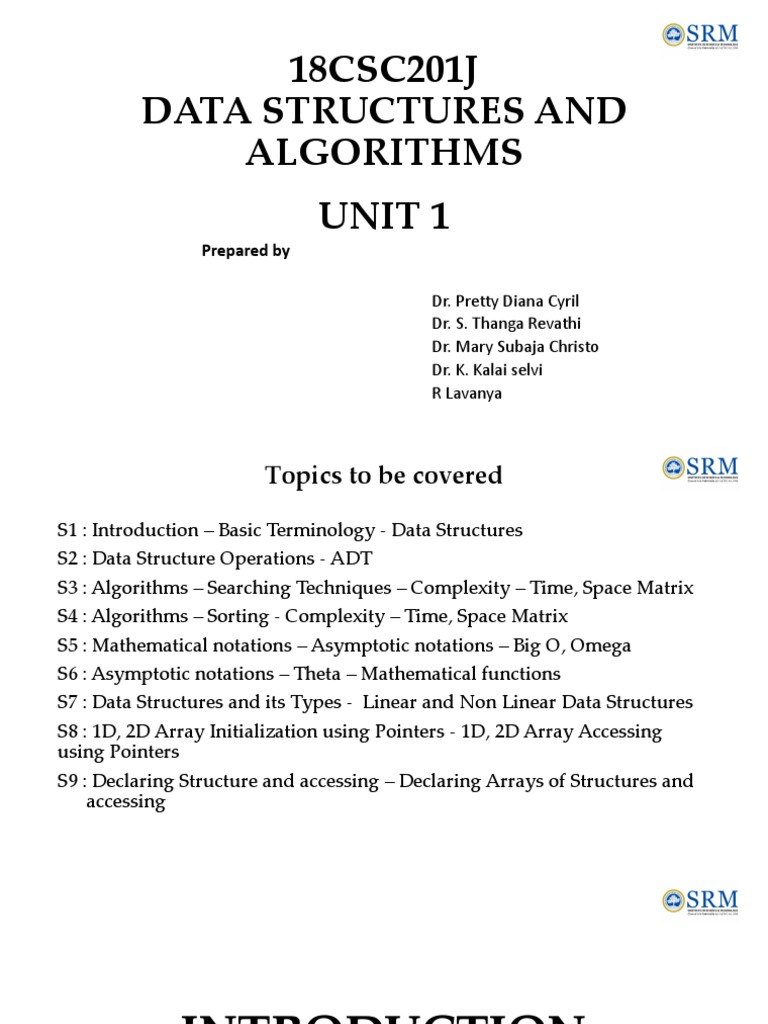 Data Structures and Algorithms Overview | PDF | Computers