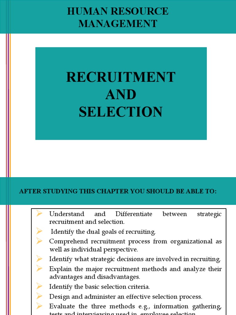 HRM Recruitment and Selection Strategies | PDF | Recruitment | Employment