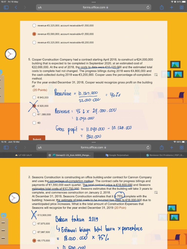 Kuis Pengakuan Pendapatan | PDF
