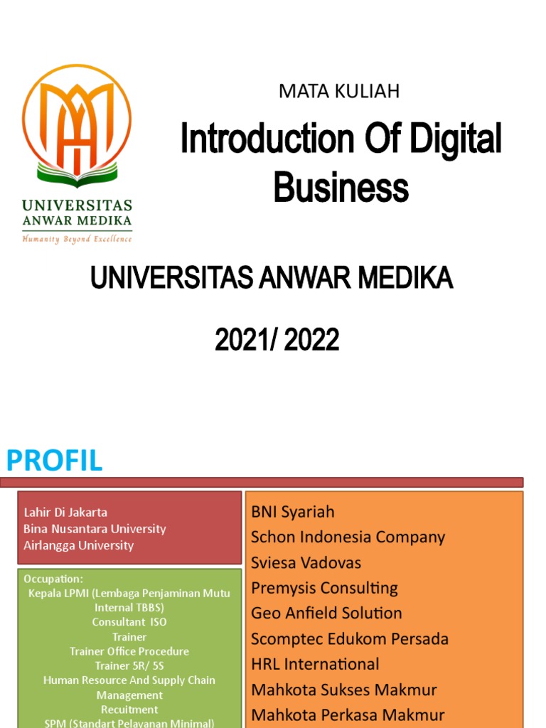 Pertemuan 1 & 2 - Introduction of E-Business | PDF