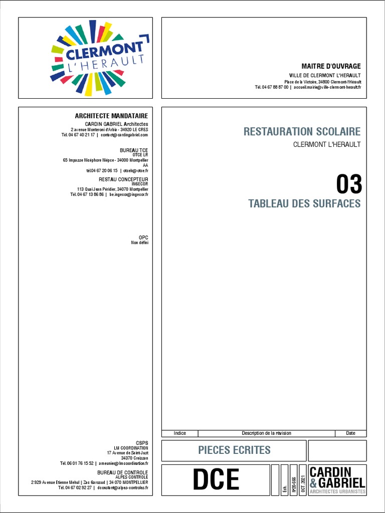 03 - Tableau Des Surfaces | PDF