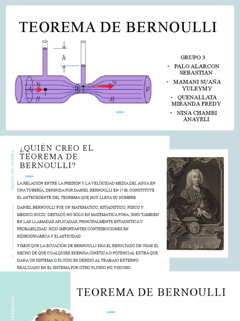 Principio de Bernoulli: Aplicaciones | PDF | Mecánica de fluidos | Fenomeno fisico